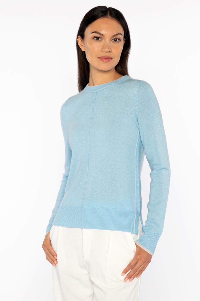 Kinross Cashmere Tipped Crew Sweater – Barbara Katz
